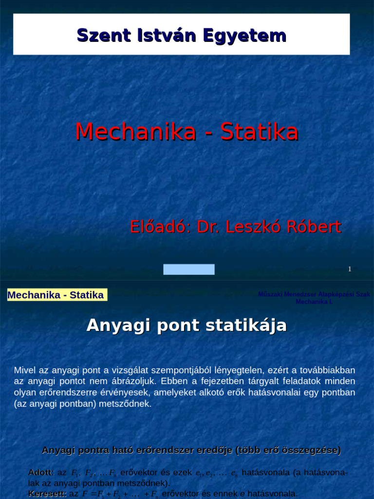 Mechanika (Statika) 03 | PDF