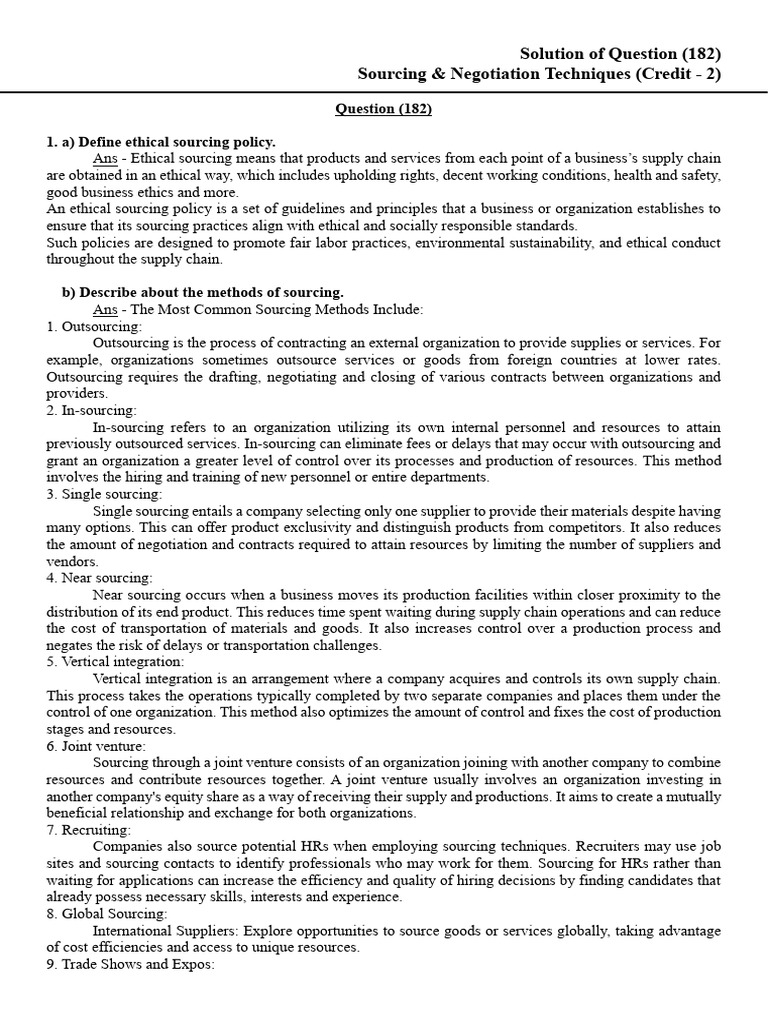 Sol of SNT-1 | PDF | Nonverbal Communication | Negotiation