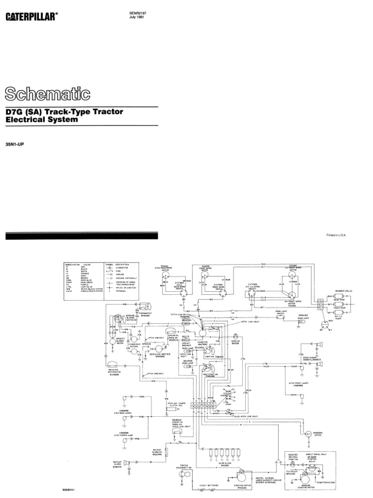 D7G (SA) Track-Type Tractor Electrical System (For Serial Numbers 35N1 ...