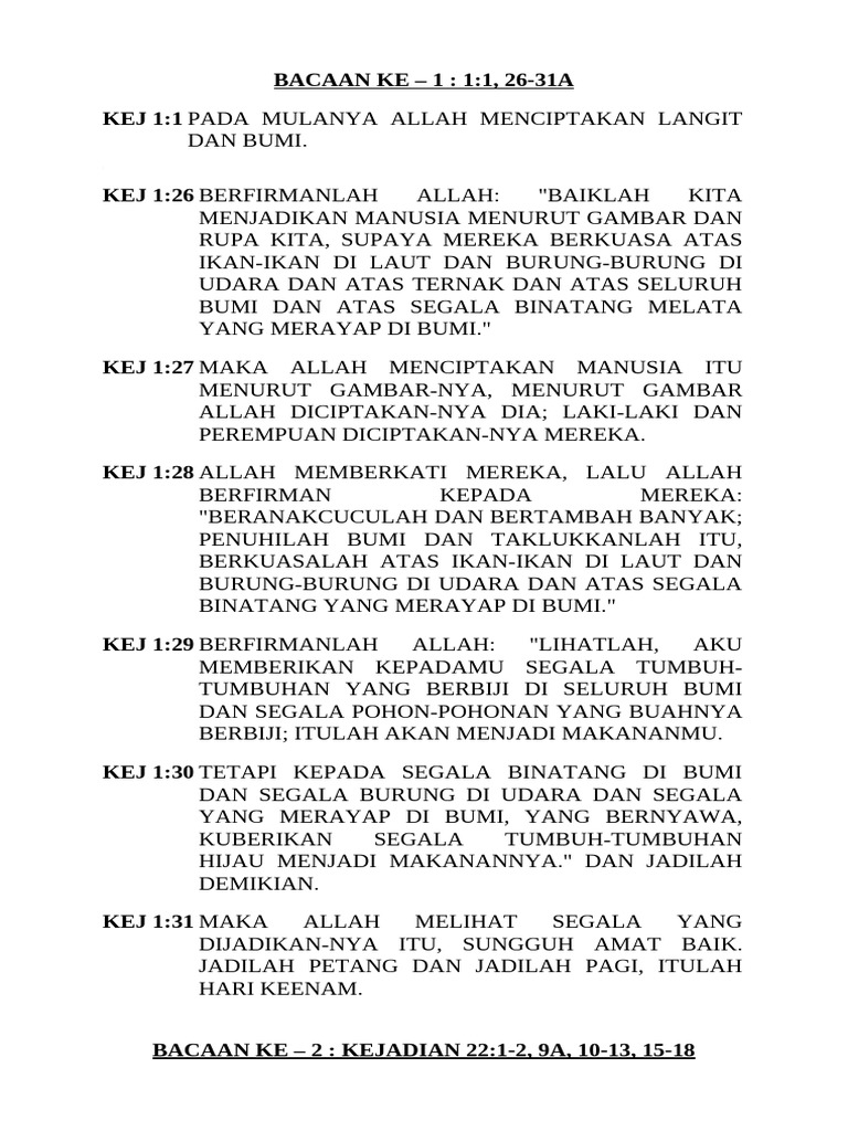 BACAAN MASA PRAPASKAH 2024 | PDF