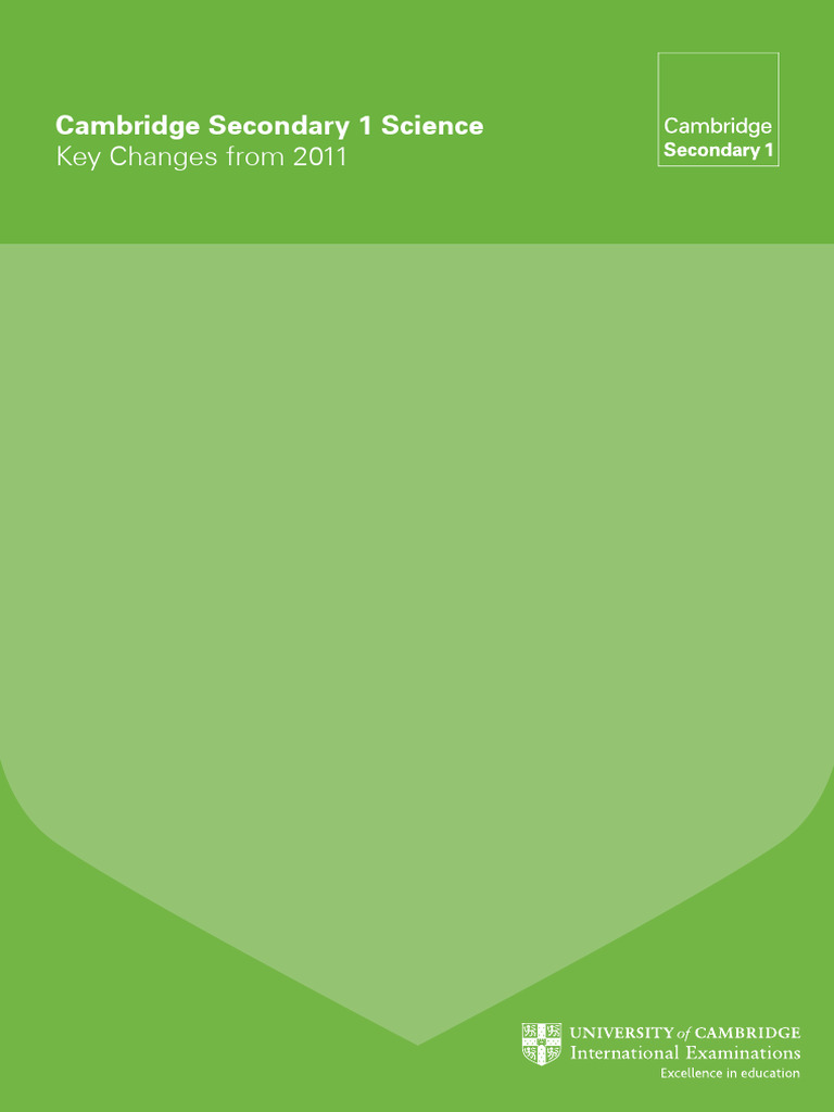 Secondary 1 Science Key Changes | PDF | Curriculum | Scientific Method