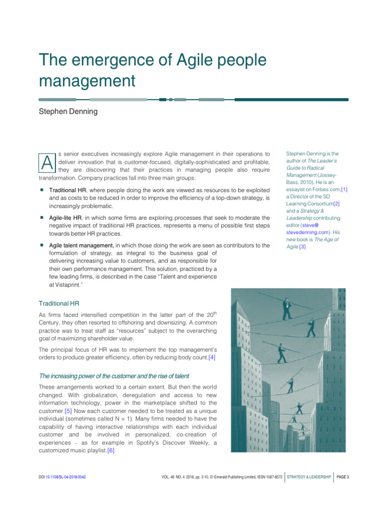 The emergence of Agile people Management | PDF | Agile Software ...