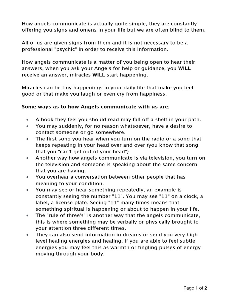 3 - How Angels Can Communicate With Us Eng | PDF