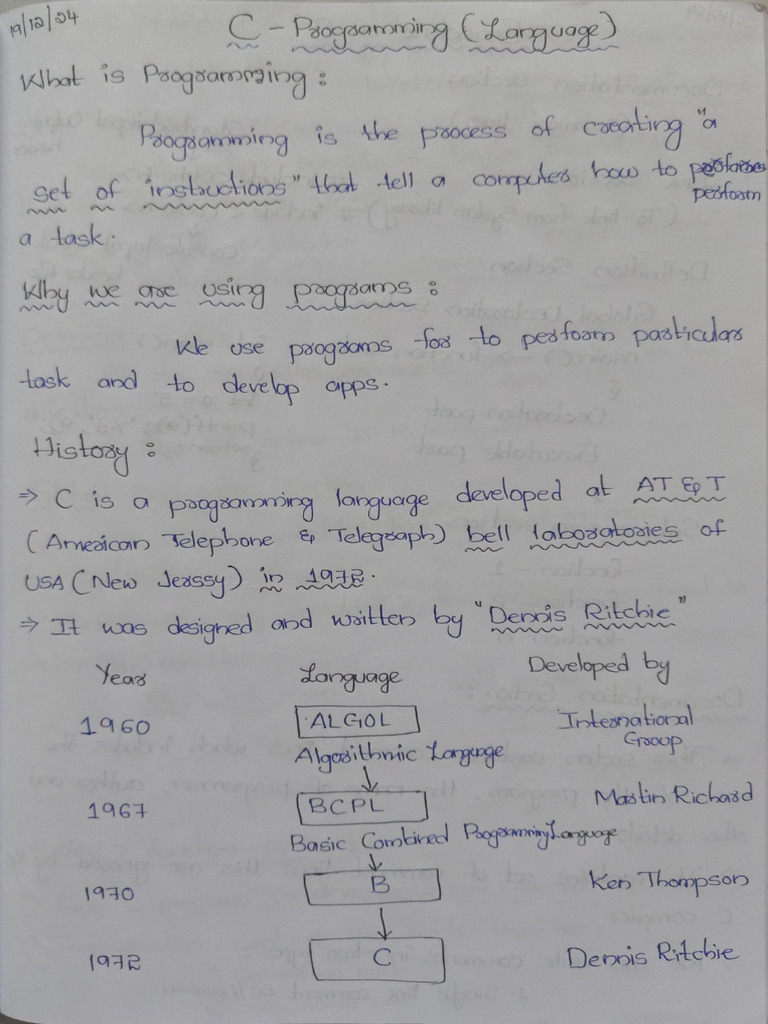 C Notes Part1 | PDF