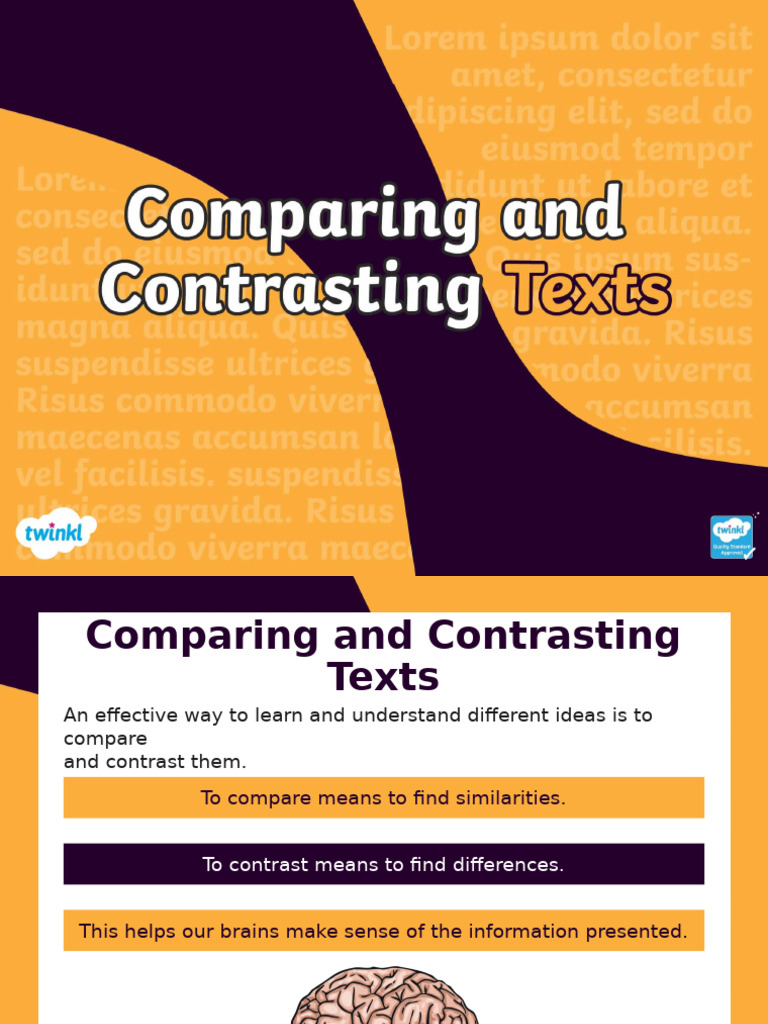 Copy of an-introduction-to-comparing-and-contrasting-texts-presentation ...