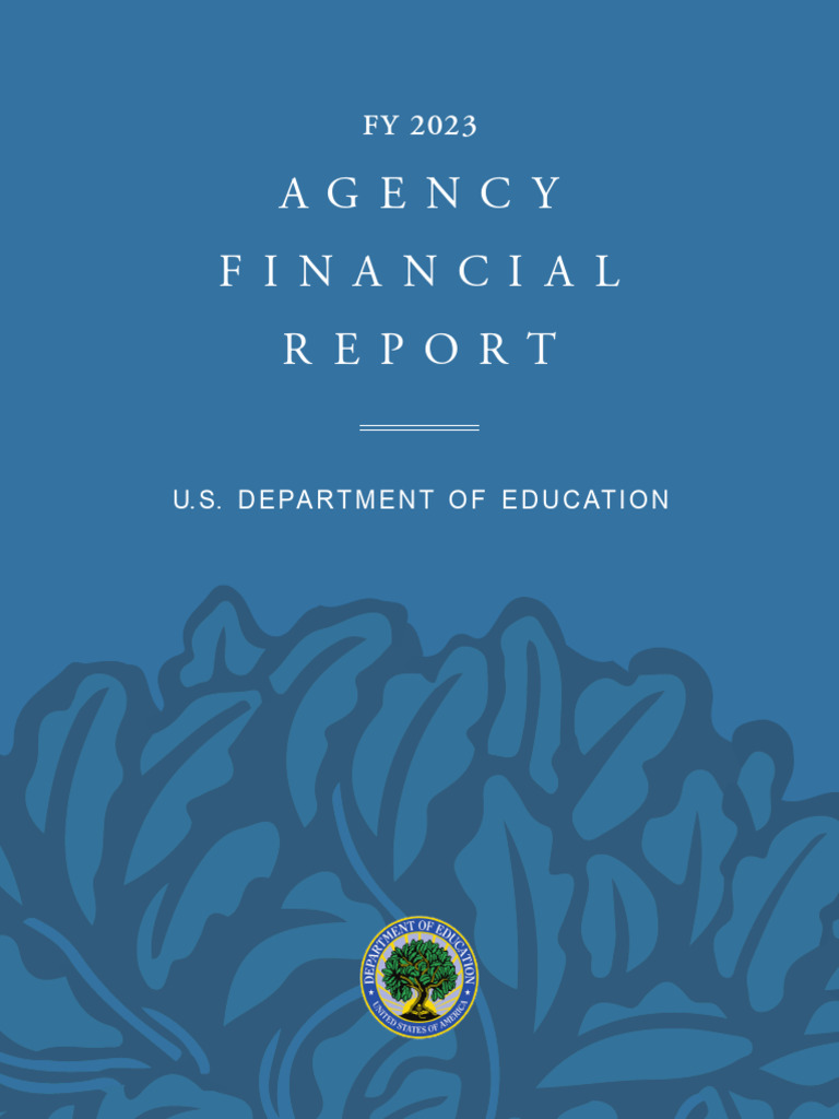 FY 2023 Agency Financial Report | PDF | Audit | Teachers