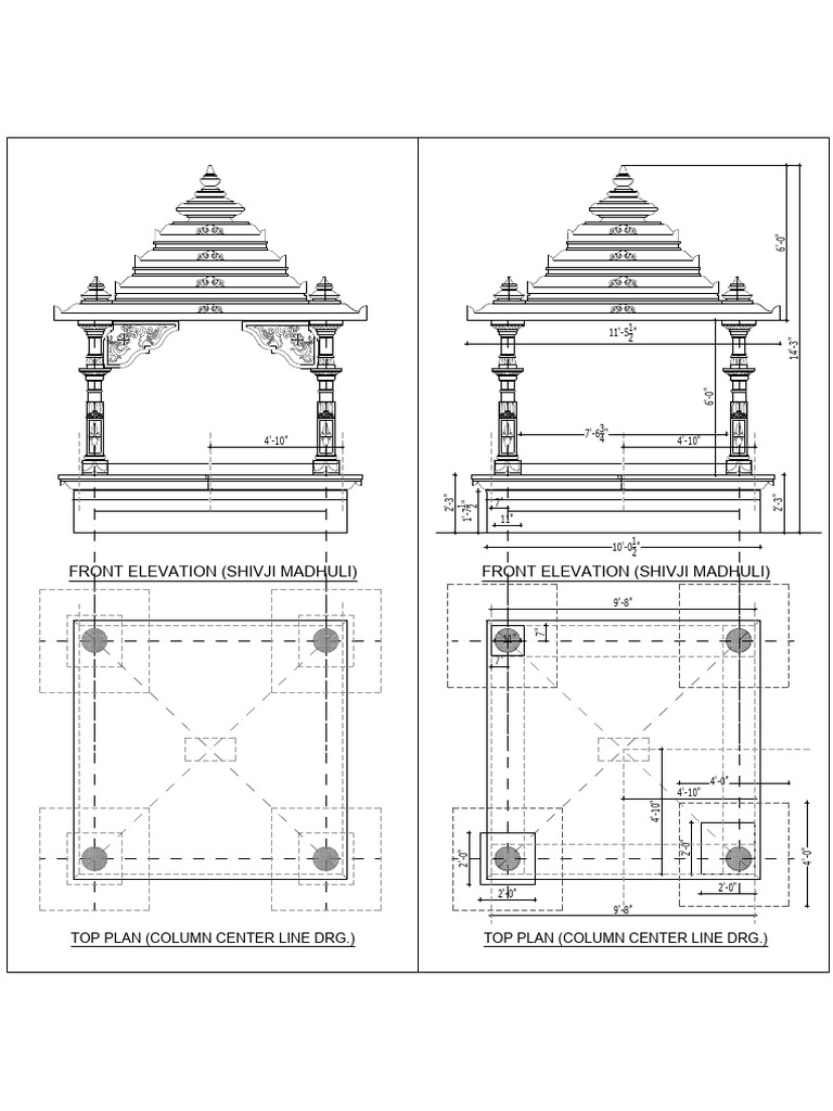 Column Center Line Drg.(22!10!24)-Model | PDF