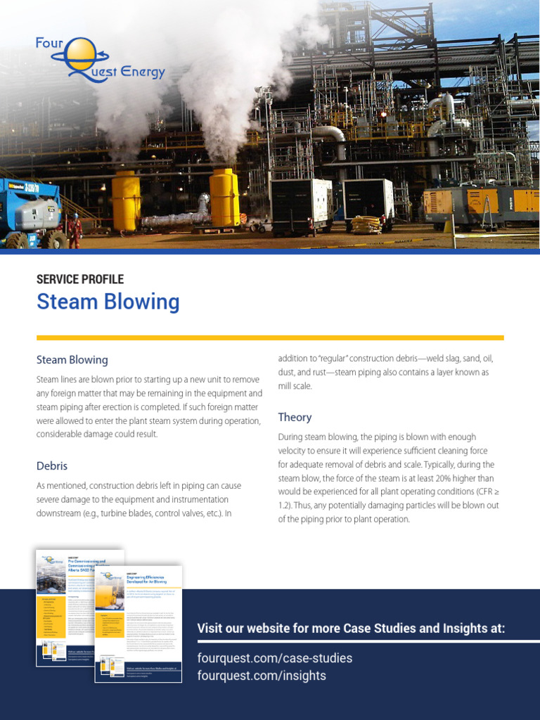 Industrial Steam Blowing Services | PDF | Steam | Flow Measurement