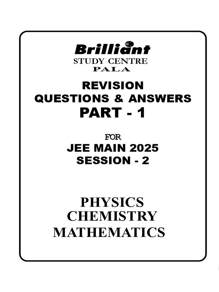 Jee Main Revision Note Part 1 | PDF | Force | Chemistry