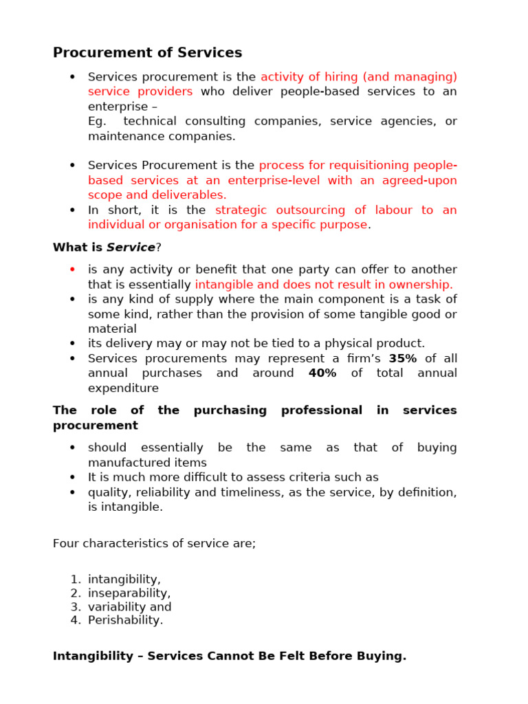 Procurement of Services | PDF | Procurement | Economies