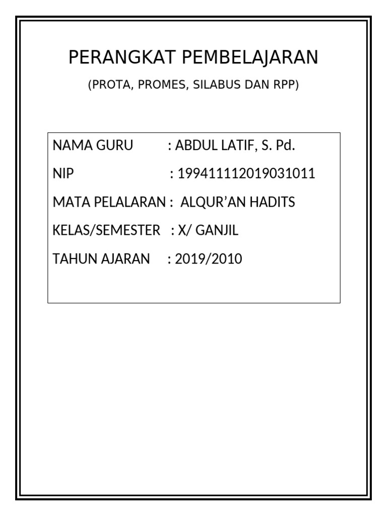 Cover Qurdis Kelas x | PDF