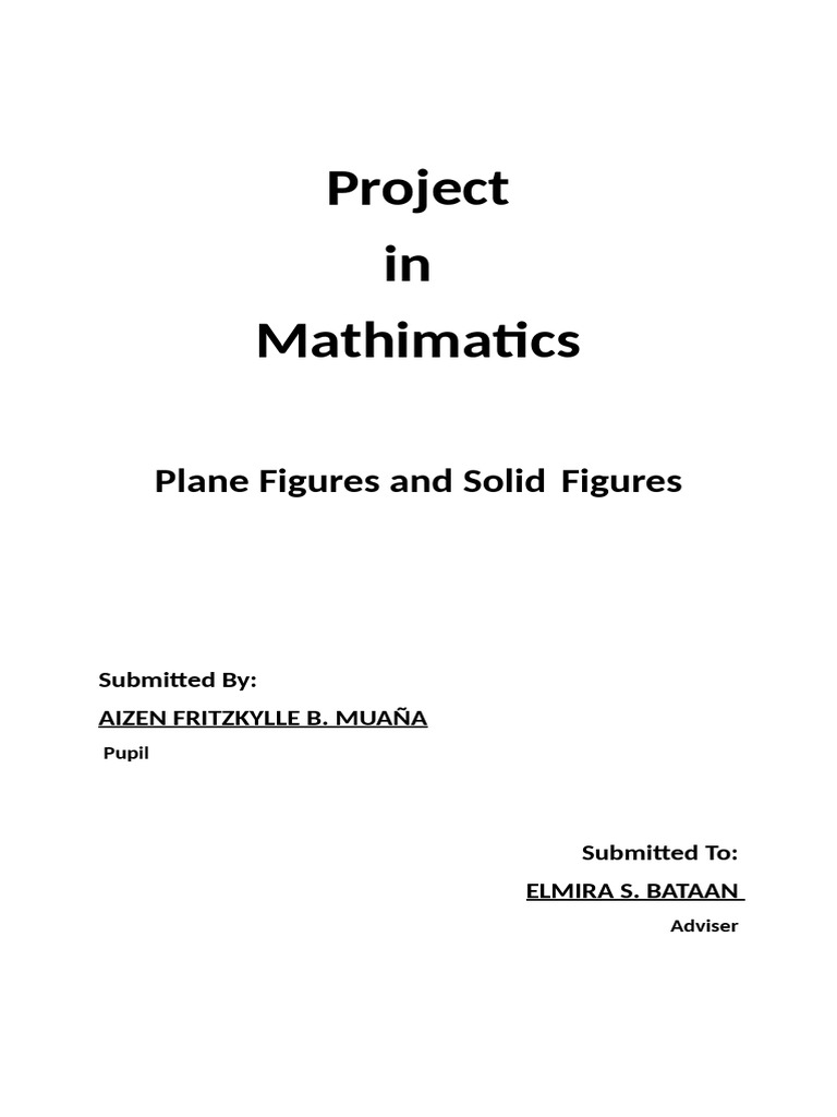 Math Project: Plane & Solid Figures | PDF