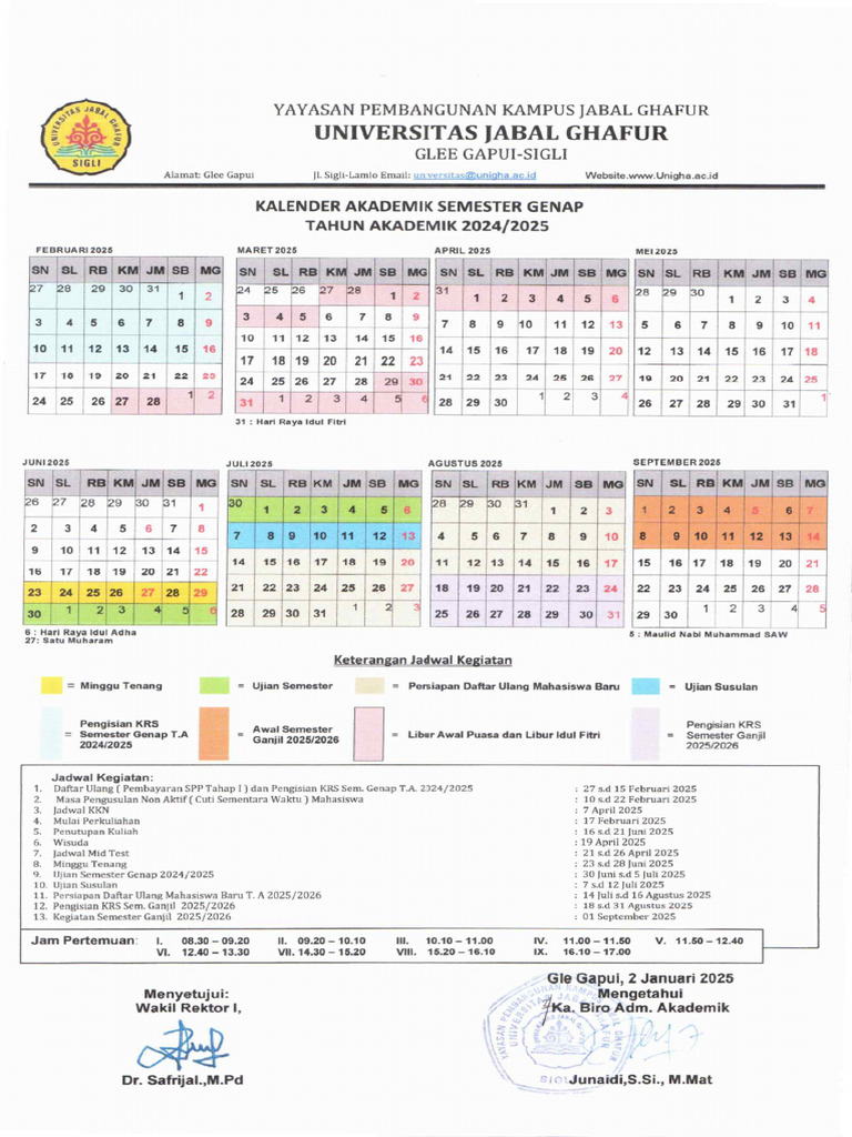 Kalender Akademik Genap 2024 | PDF