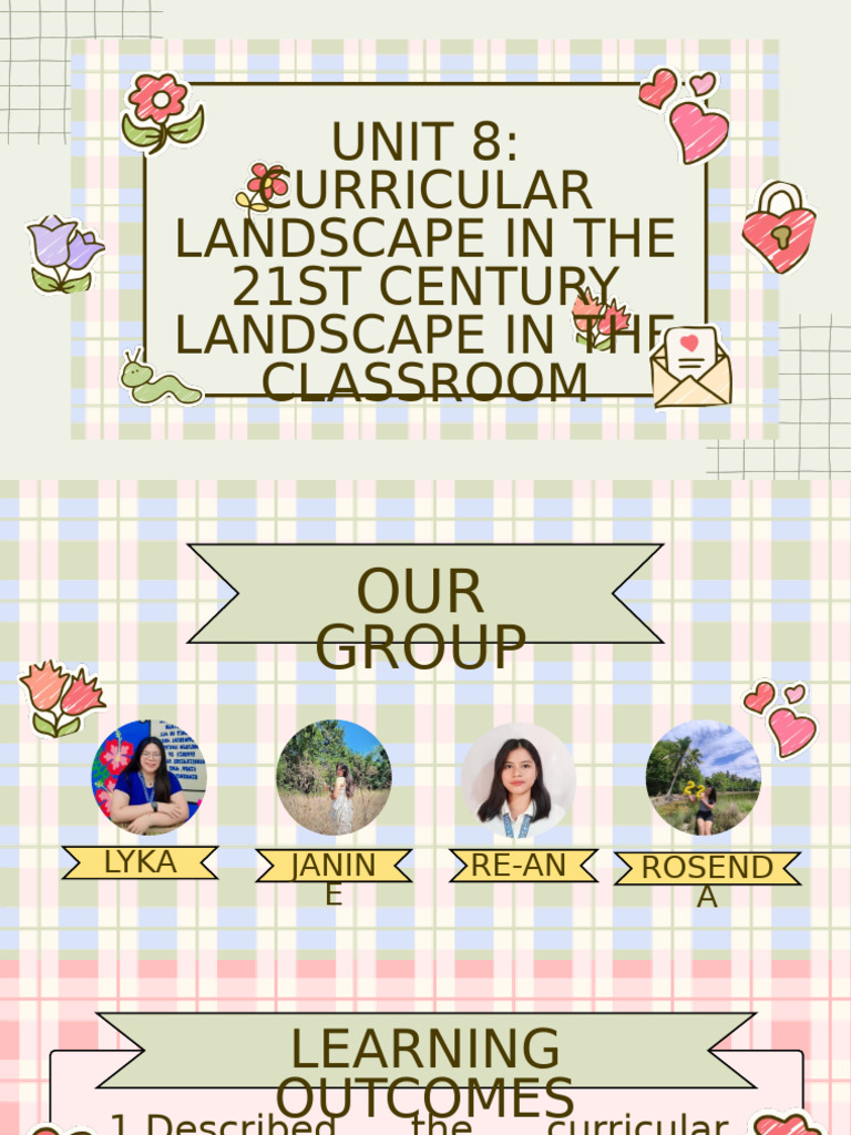 UNIT 8 Curricular Landscape in The 21st Century Landscape in The ...