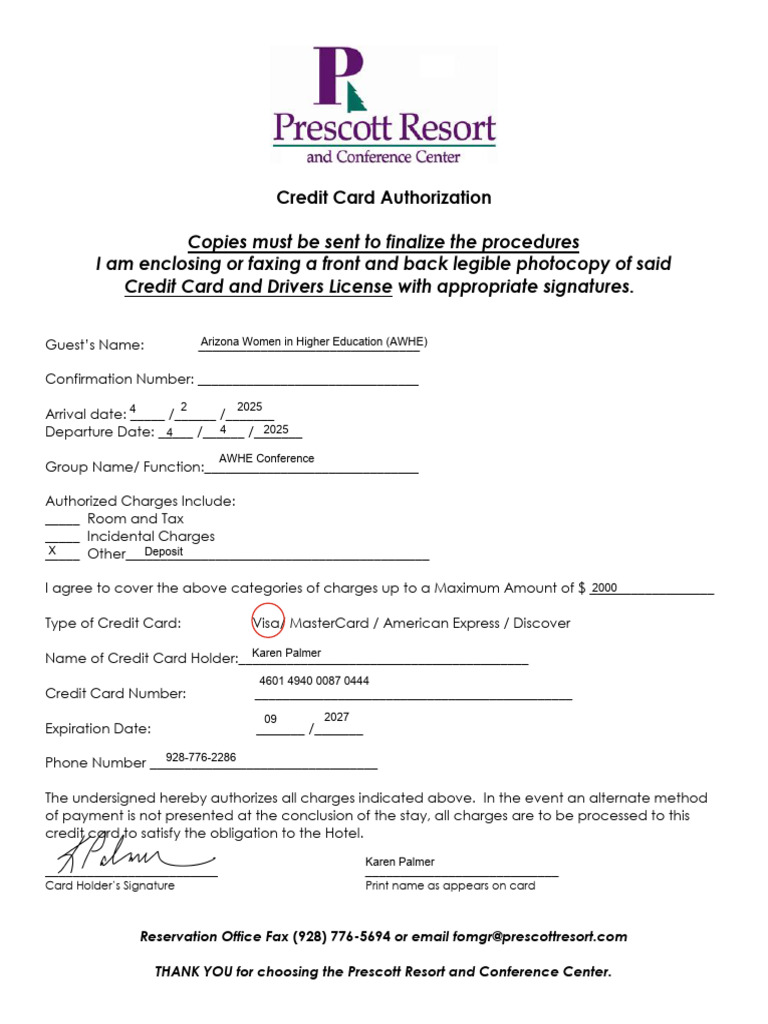 Credit Card Authorization Form Guide | PDF