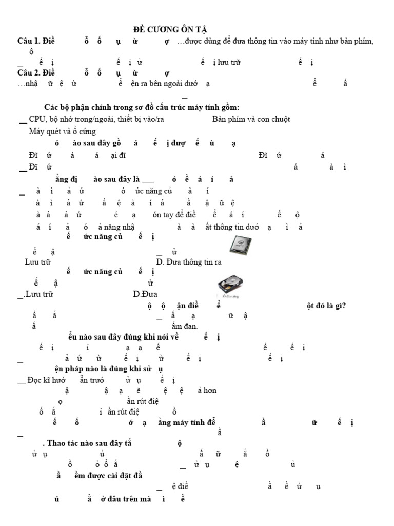 ĐỀ CƯƠNG ÔN TẬP KTGK 1 TIN 7 2024 2025 | PDF