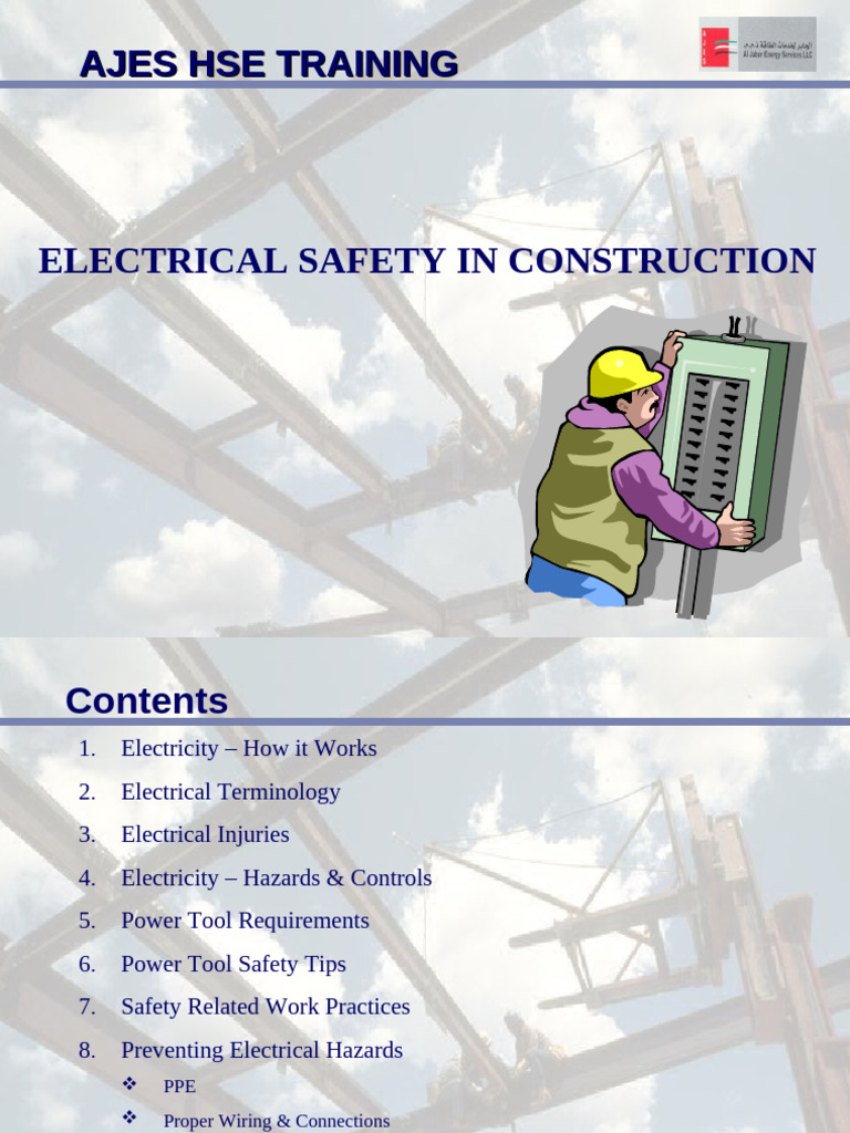 033 Electrical Safety in Construction | PDF | Fuse (Electrical ...