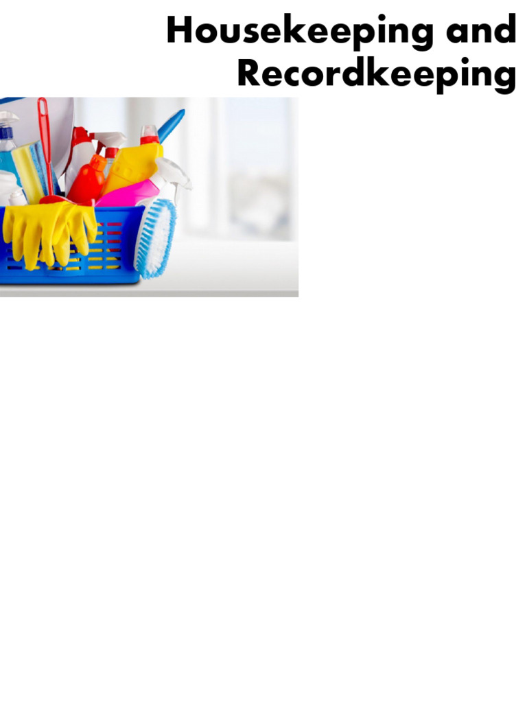Housekeeping Essentials and Records | PDF | Housekeeping | Home