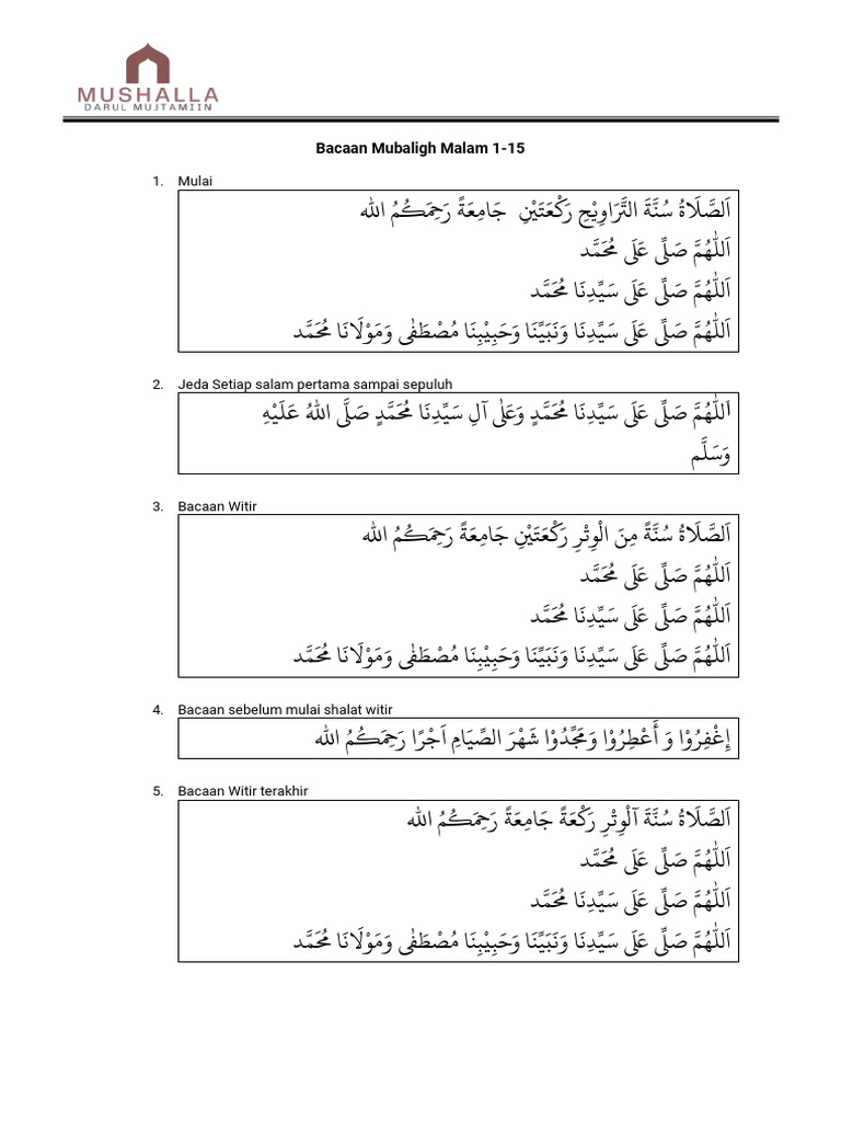 Bacaan Mubaligh | PDF