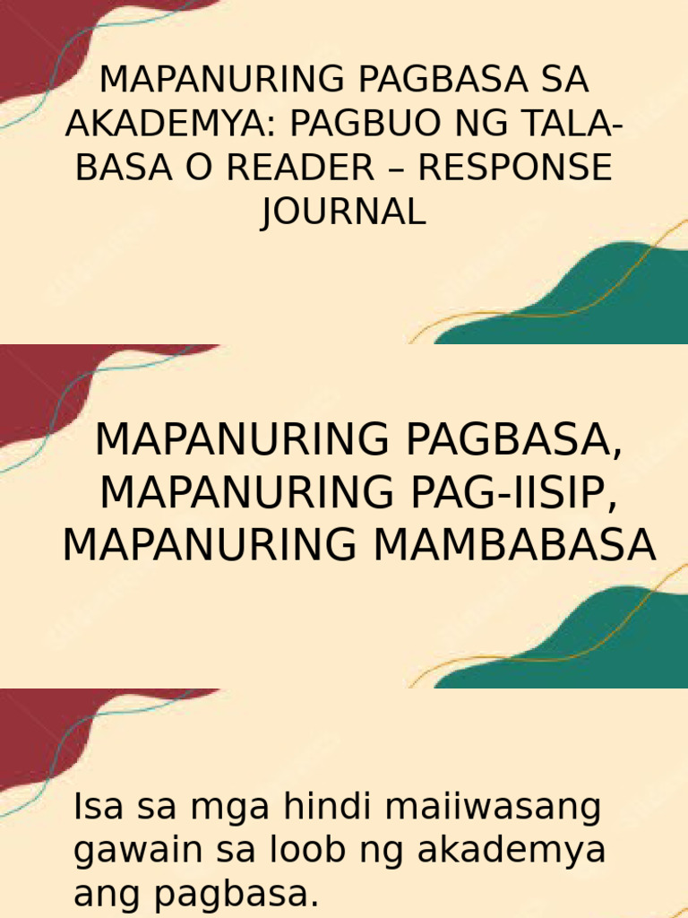 Mapanuring Pagbasa Sa Akademya | PDF