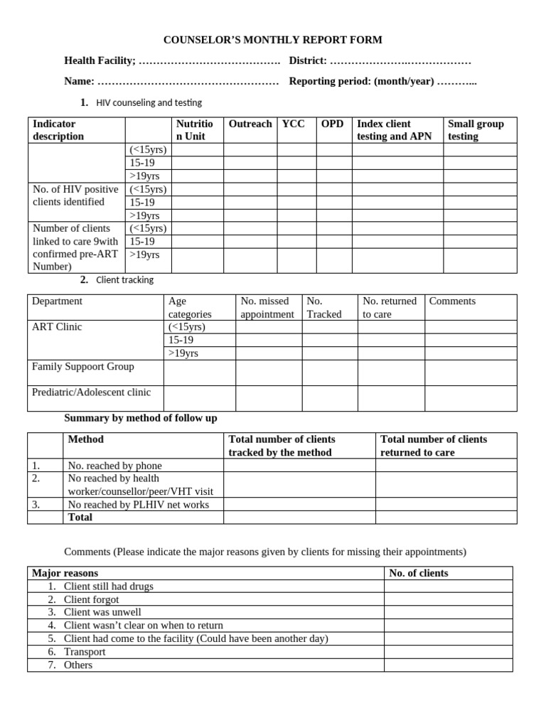 COUNSELOR MONTHLY REPORT | PDF | Biological Globalization | Animal Viral Diseases