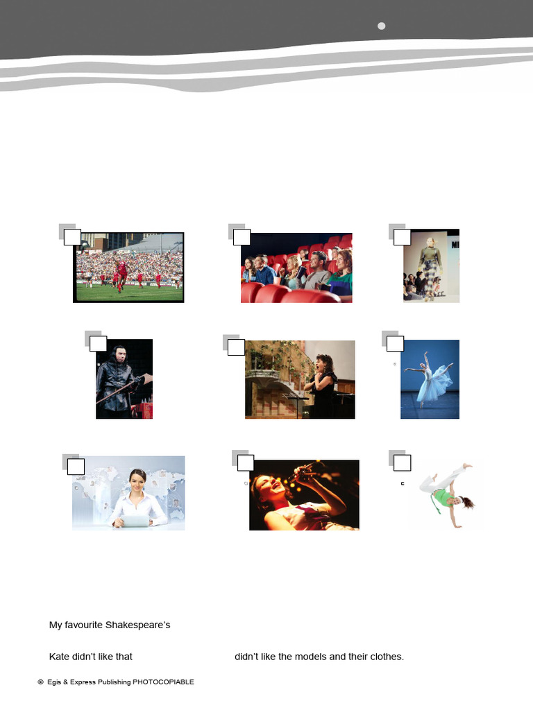 2 Flash5 Vocabulary Extra Practice 4 | PDF | Entertainment | Performing Arts