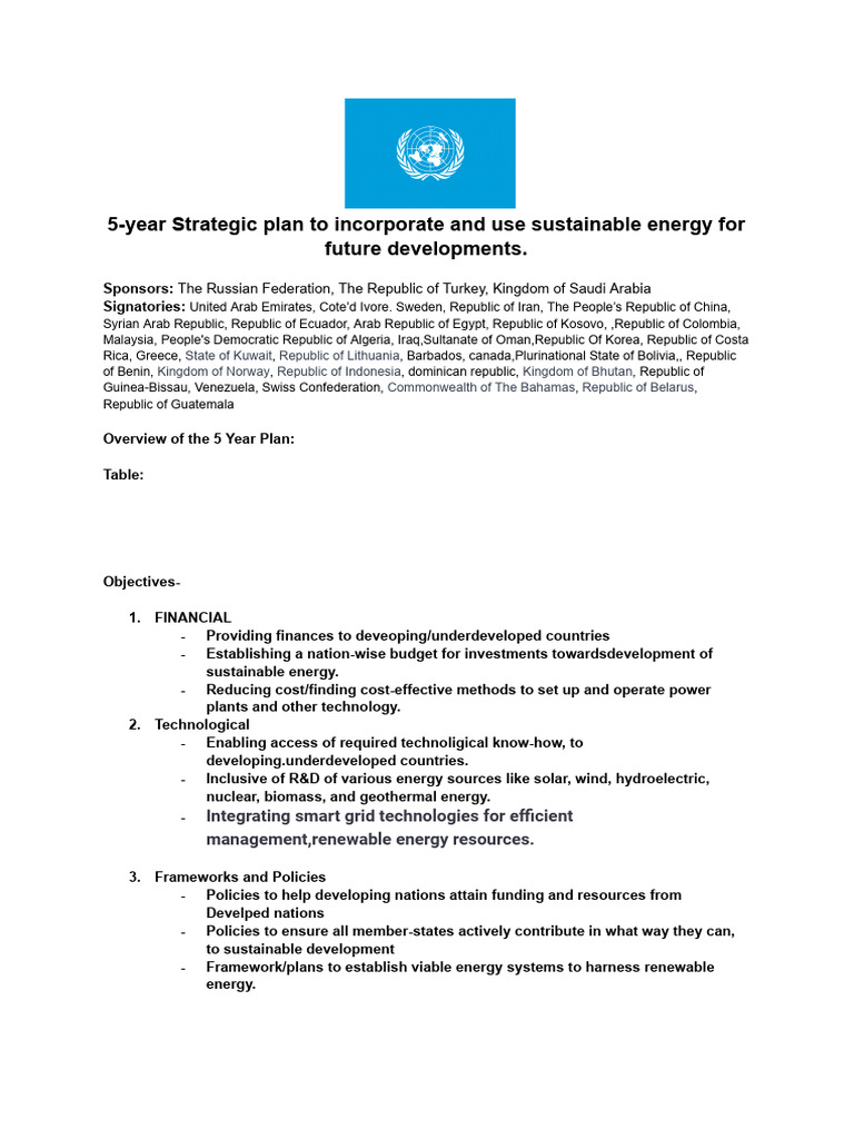 5-Year Sustainable Energy Strategy | PDF | Solar Power | Nuclear Power