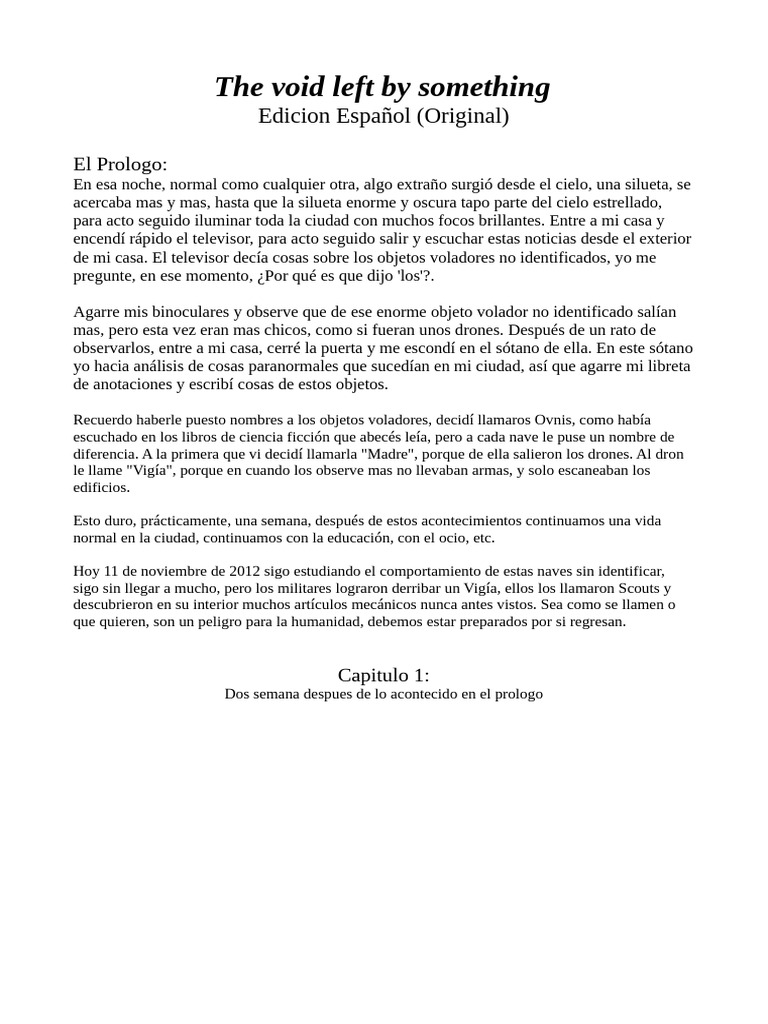 The Void Left by Something | PDF
