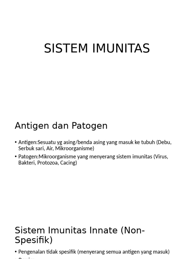 Sistem Imunitas: Innate dan Adaptif | PDF