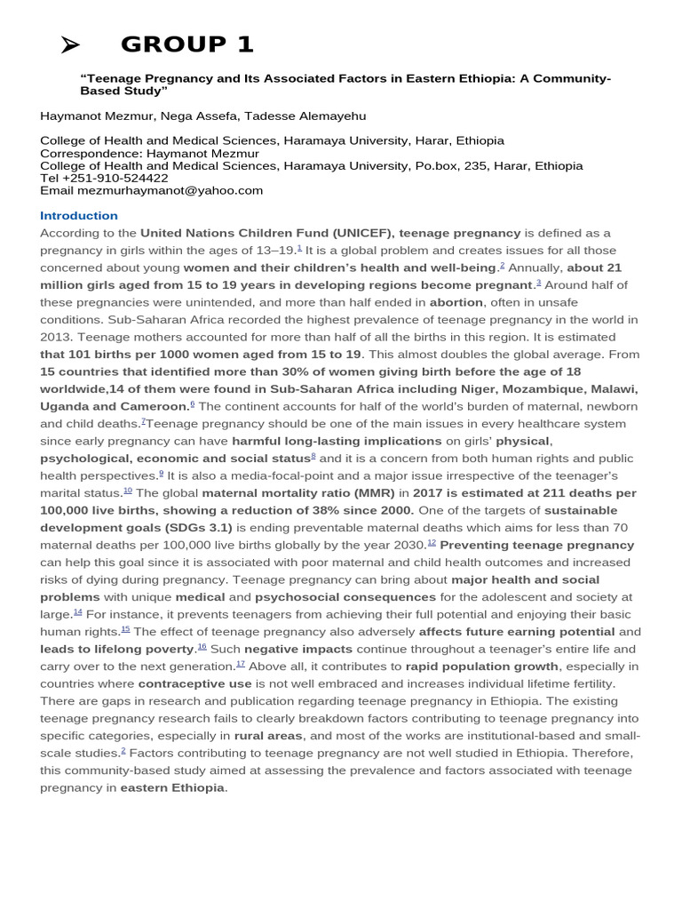 Group 1 - RRL & Concep Mapping | PDF | Teenage Pregnancy | Maternal Health