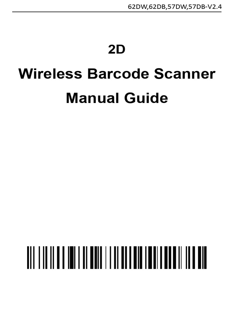5800DW Manual Guide V2.4 | PDF | Barcode | Image Scanner