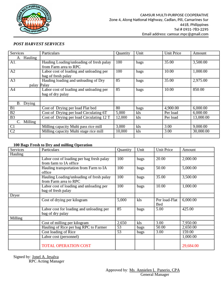 CamSur MPC E-Bill Summary | PDF