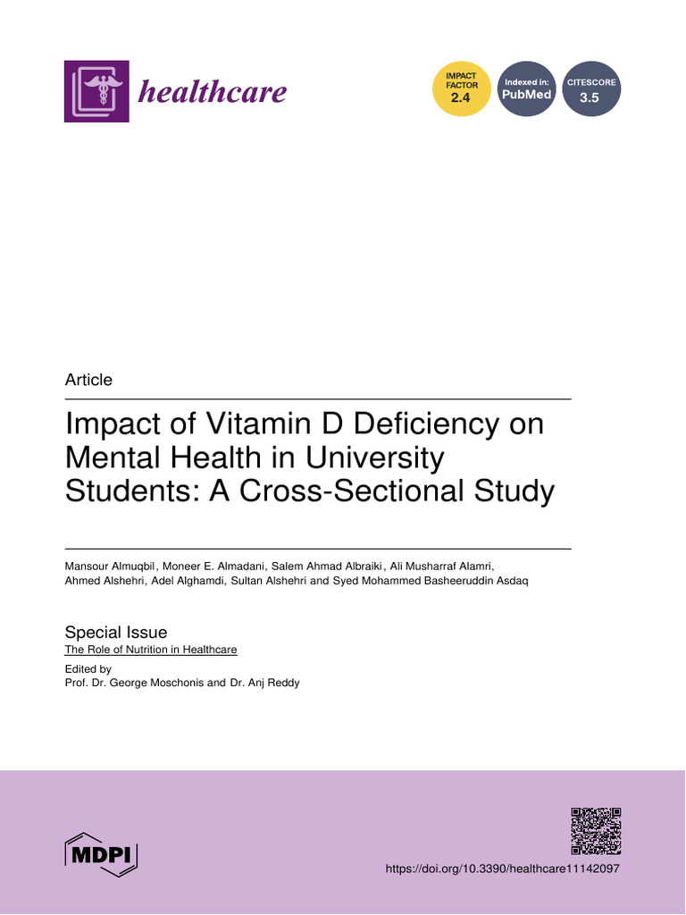 Healthcare 11 02097 With Cover | PDF | Vitamin D | Vitamin