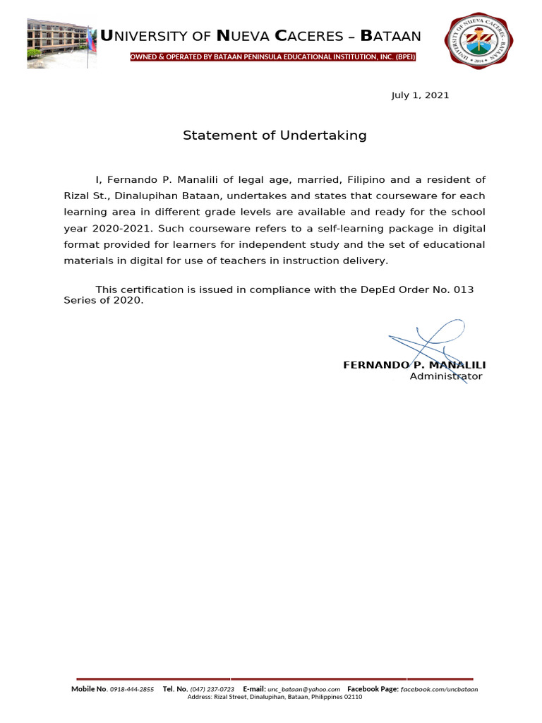 A-4. Statement (Courseware) | PDF