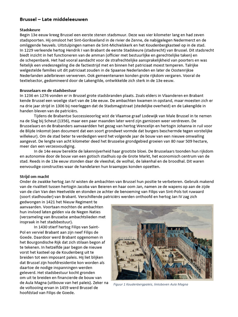 V4 - Stad - Brussel (Hoge Middeleeuwen) | PDF