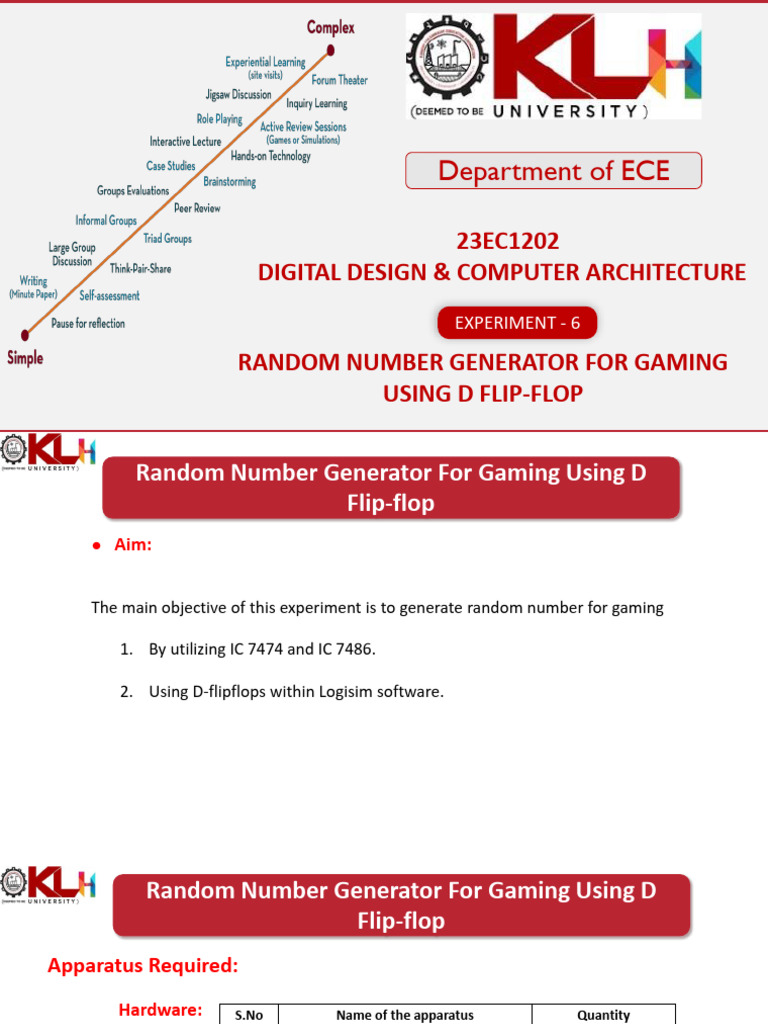 Random Number Generator Using D Flip-Flops | PDF | Electronic Circuits ...