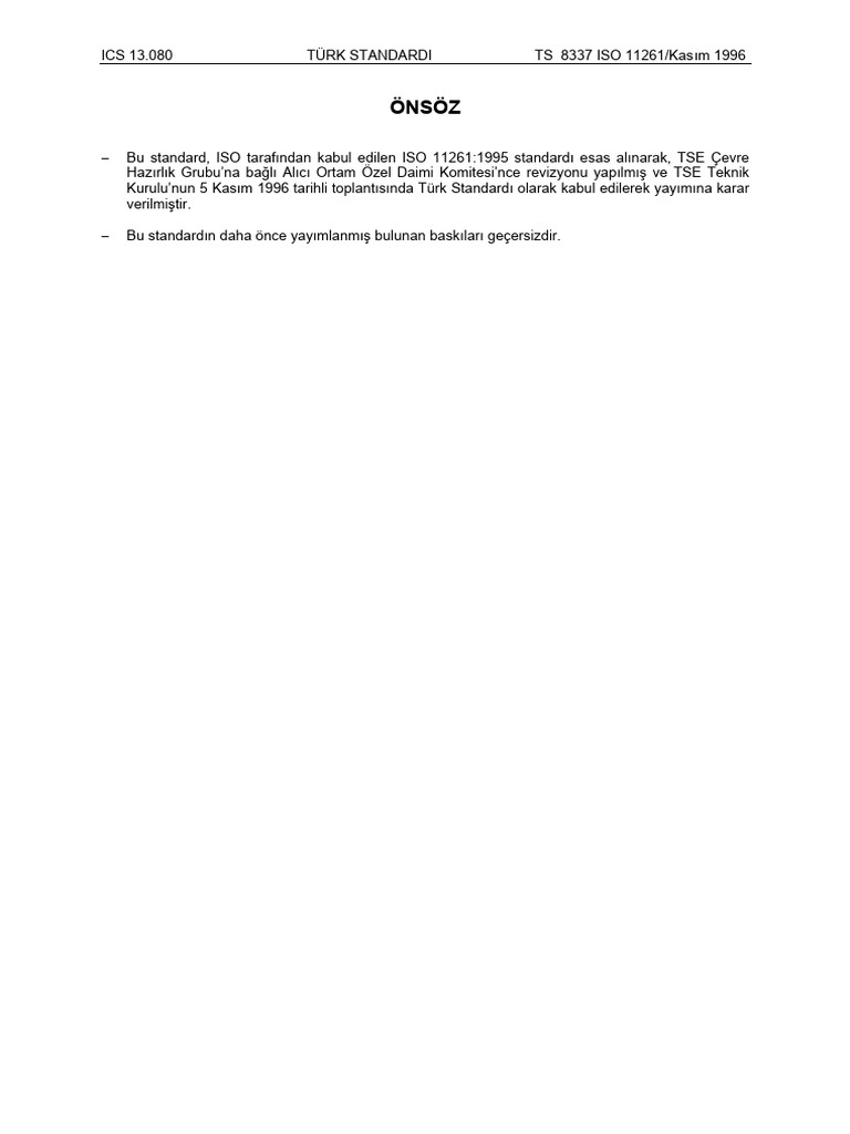 TS 8337 ISO 11261 | PDF