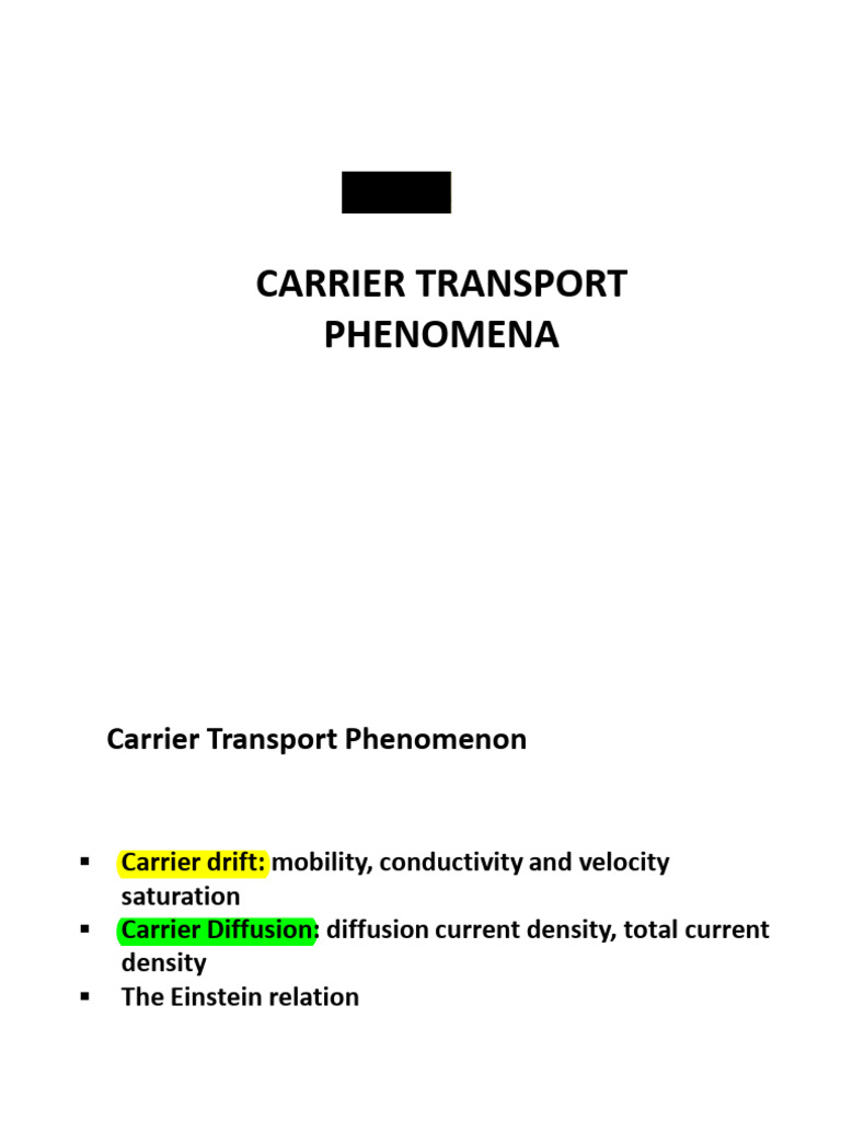Best - Carrier Transport Phenomena | PDF | Semiconductors | Nature