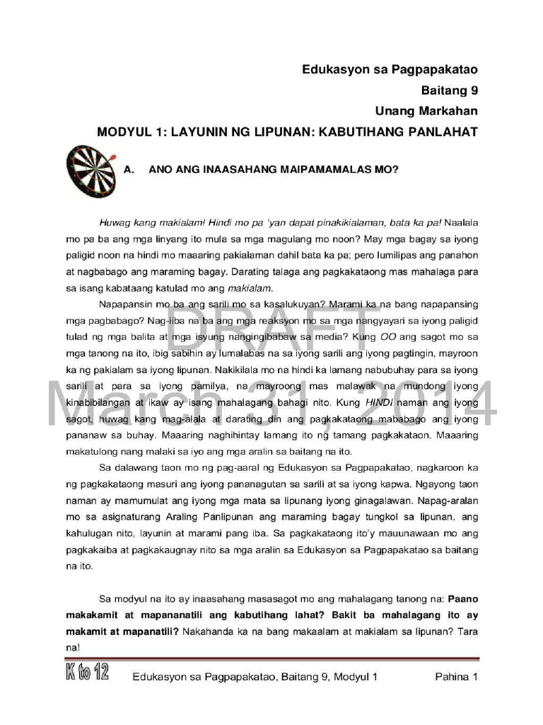 ESP 9 Learner's Module | PDF