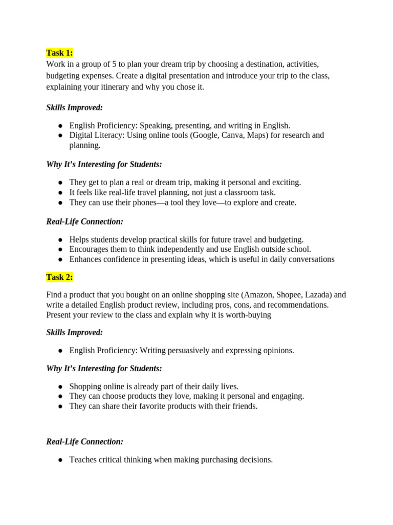 Call Task Design | PDF