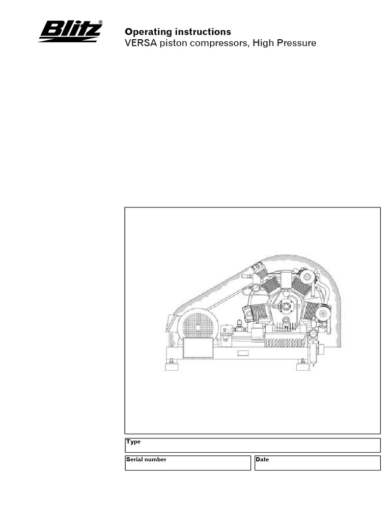 Betriebsanleitung VERSA Kolben Hochdruck 050307 - e | PDF | Piston | Valve