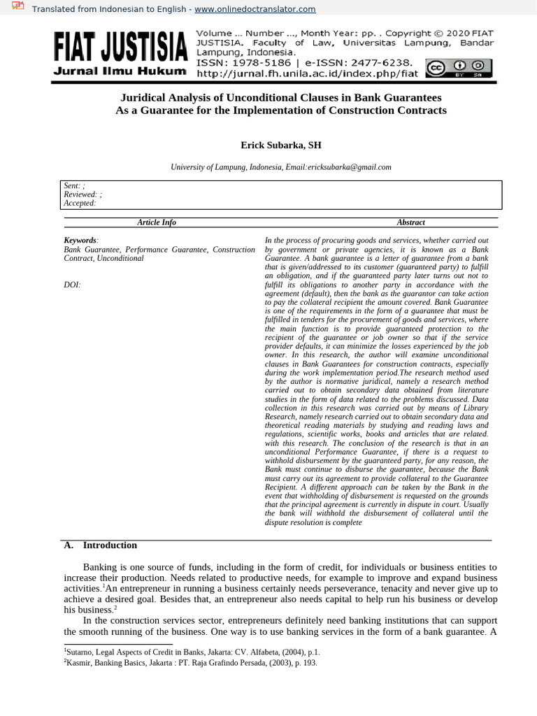 Unconditional Clauses in Bank Guarantees | PDF | Guarantee | Surety