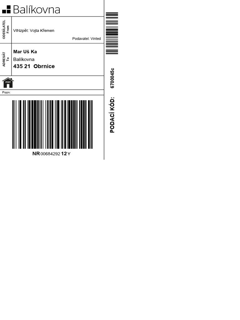 Stitek Na Balik | PDF