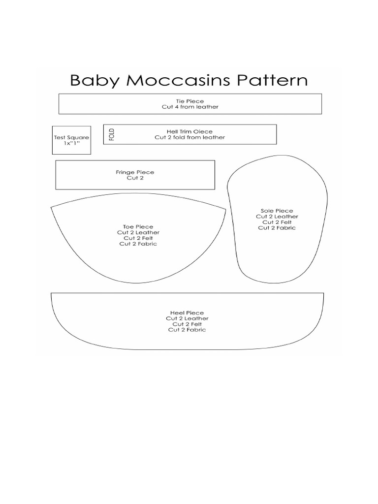 Printablee.com Free Baby Moccasin Printable Patterns 203438.Jpg | PDF