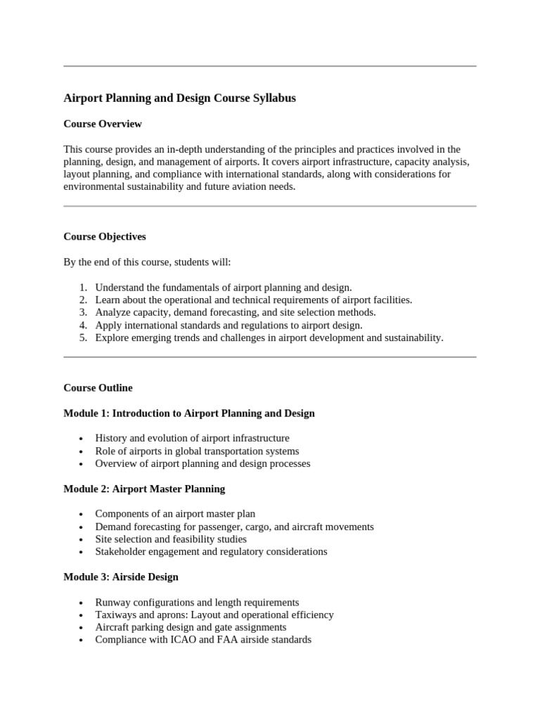 Airport Planning and Design | PDF | Airport | Economies