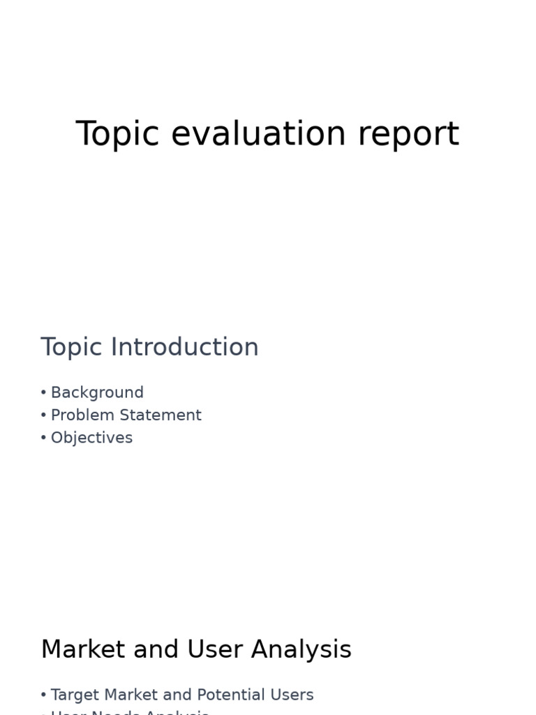 Topic Evaluation | PDF