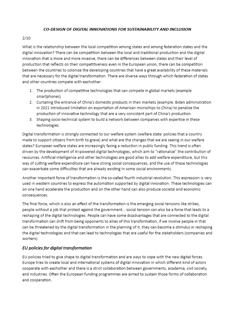 Co-Design of Digital Innovations For Sustainability and Inclusion | PDF ...