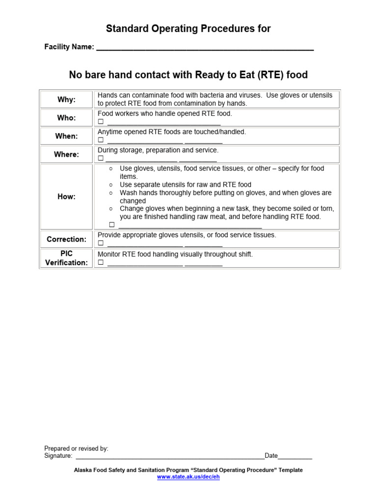 Resources Standard Operating Procedure Nobarehand | PDF