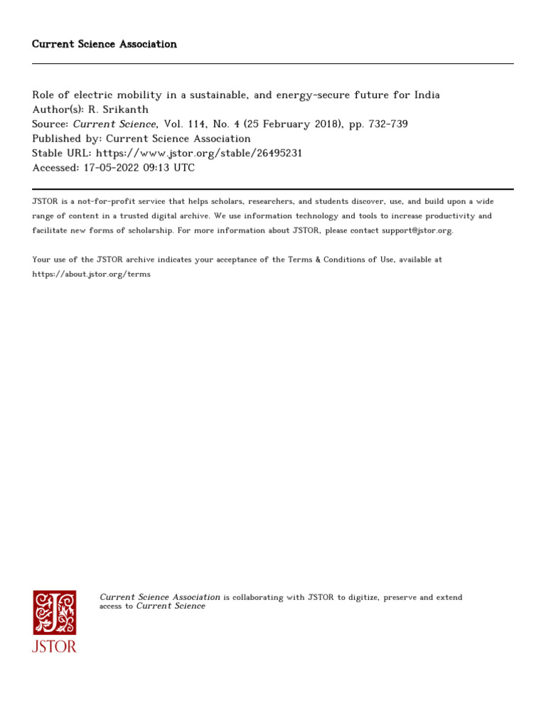 Role of Electric Mobility in A Sustainable, and Energy-Secure Future ...