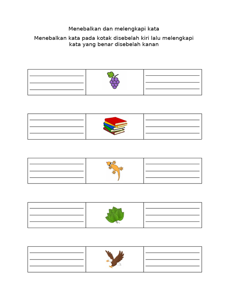 Menebalkan Dan Melengkapi Kata | PDF